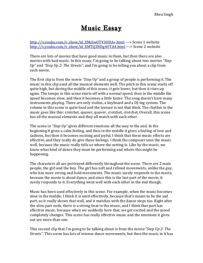 Music Essay Music Essay