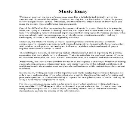 Music Essaypdf