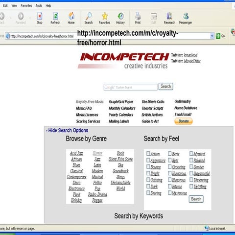Music for horror movies | PPT