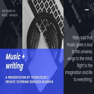 Music for your writing | PPT