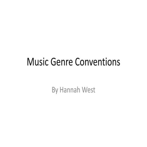 Music genre conventions | PPT