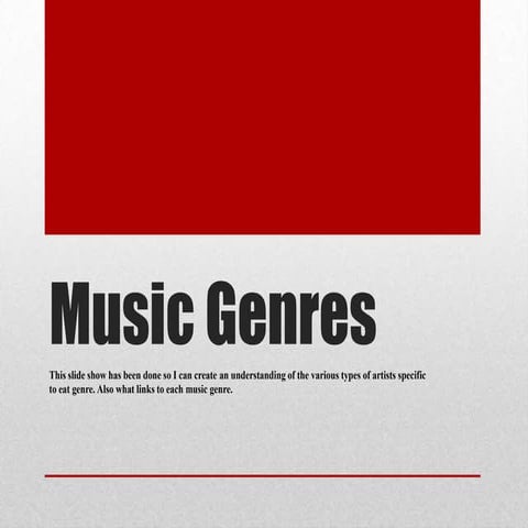 Music Genre Mood Board | PPTX