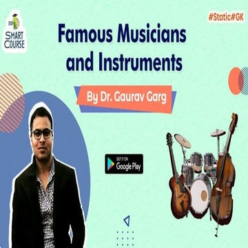 10 famous musicians and their musical instruments | PPTX