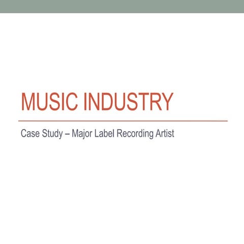 Music Industry Case Study - Bruno Mars | PPT