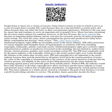 Music Industry Essay | PDF