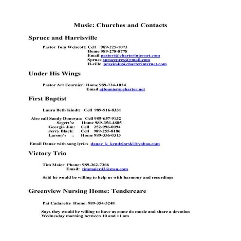 Music info | DOCX | Music | Entertainment