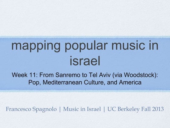 Music of Israel - MAPEH 8 (Music 3rd Quarter) | PPTX | Music ...