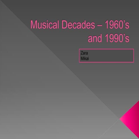 Music in the 1960s and 1990s | PPTX