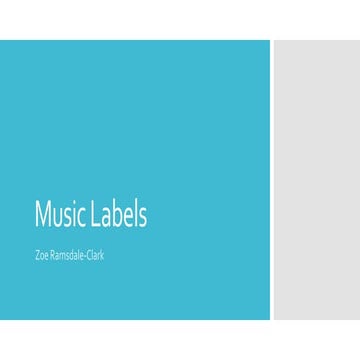 Music labels | PPTX