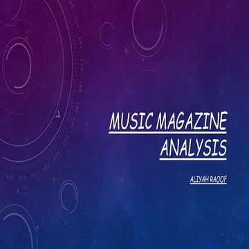 Analysis of Music Magazine Contents Page | PPT