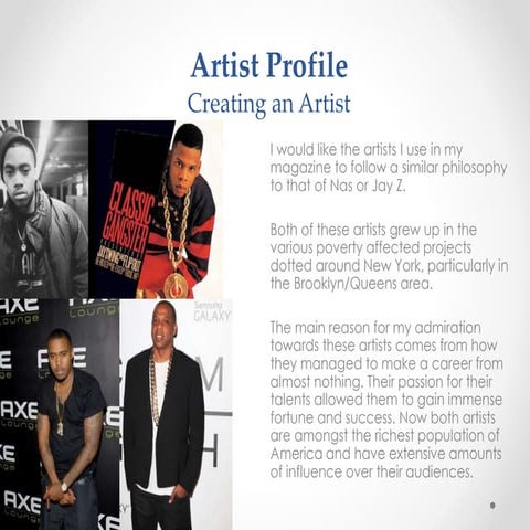 Music magazine Artist Profile | PPTX