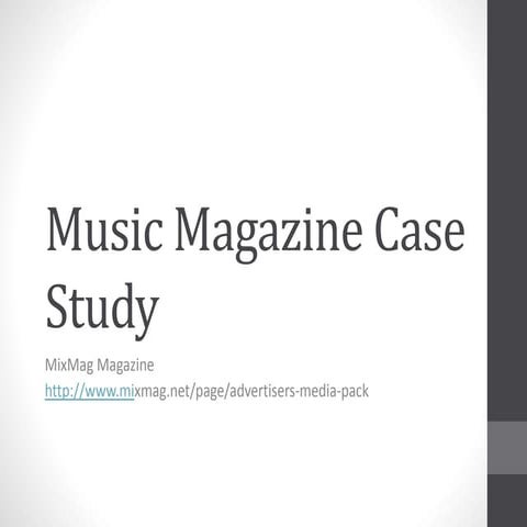 Music magazine case study | PPT