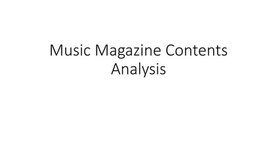 Music magazine contents page | DOCX