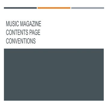 Music Magazine Contents page | PPTX