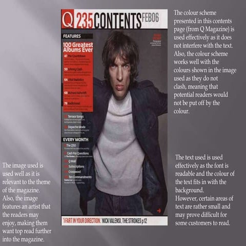 Music magazine contents pages | PPTX