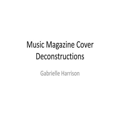 Music Magazine Conventions and Analysis | PPTX