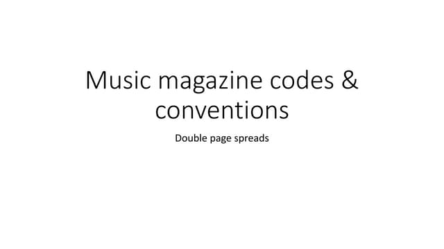Double page spread conventions | PPTX