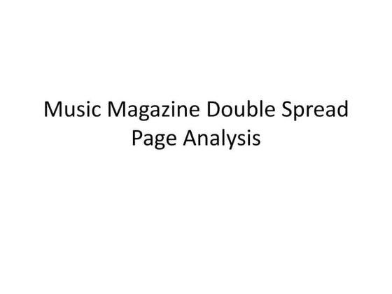 Magazine cover analysis nme | PPT
