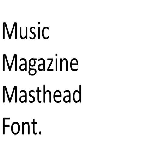 Music magazine fonts | PPT