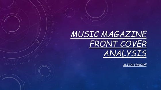Music magazines - double page spreads | PPT