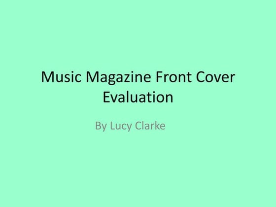 Music magazine research | PDF
