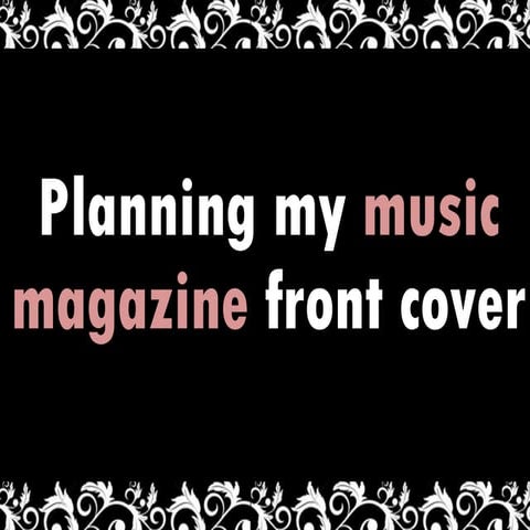 Music Magazine Front Cover | PPT