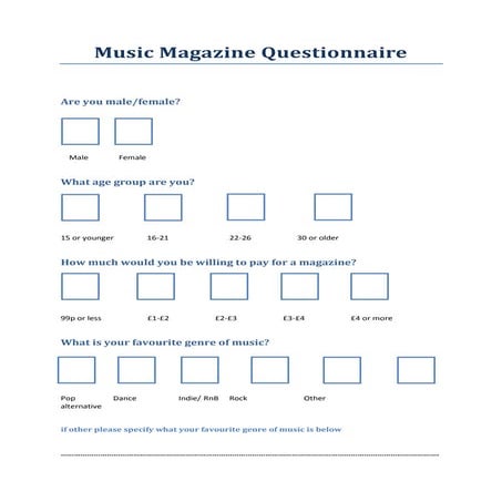 Music questionnaire | DOCX