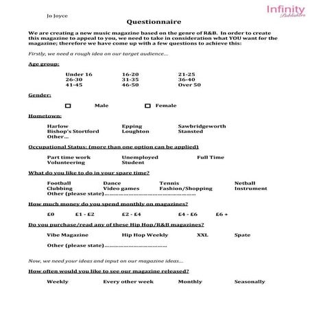 Questionnaire folk music | DOCX