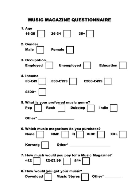 Questionnaire | DOCX