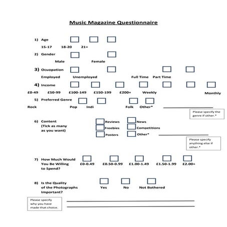 Questionnaire | DOCX