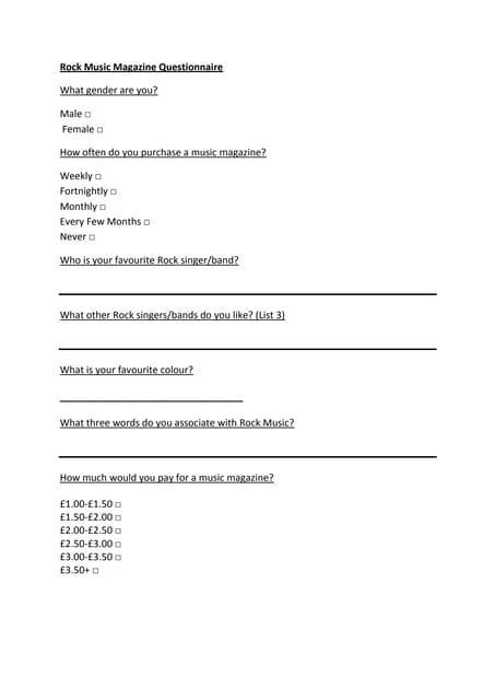 Media music mag questionnaire | DOCX