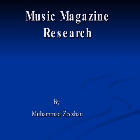 Music Magazine Research | PPT