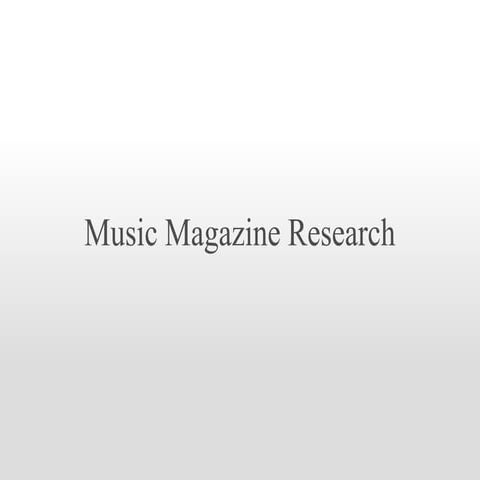 Music Magazine Conventions and Analysis | PPTX