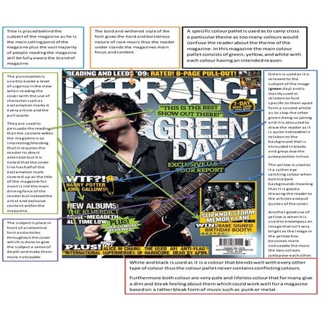 Music magazine front cover analysis | PDF