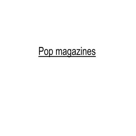 Pop music magazines | PPTX