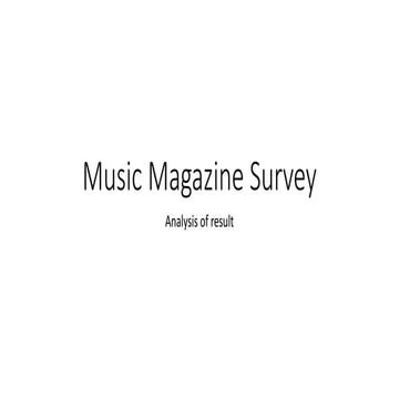 Music magazine survey | PPTX