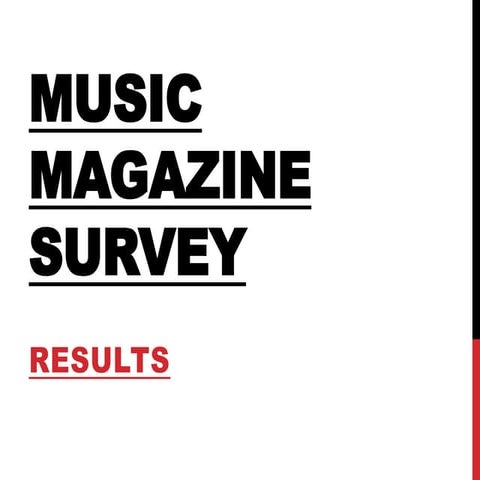 Music magazine survey results | PPTX
