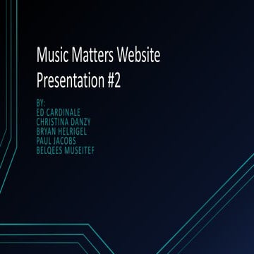 Music matters presentation #2 | PPTX