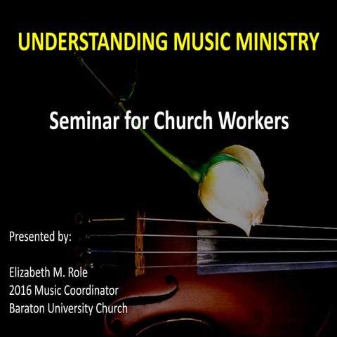 Music Ministry Presentation | PDF