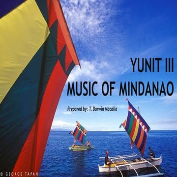 A presentation describing the culture of Mindanao when it comes to ...