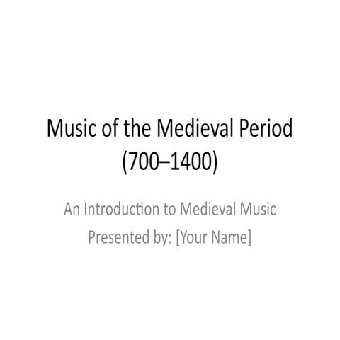 Music in the Middle Ages | PPTX
