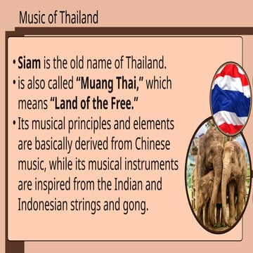 Southeast Asia country Music of Thailand.pptx