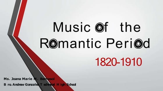 Music 9 lesson #2 romantic period composers | PPTX