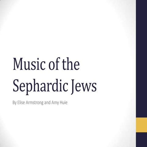 Music of the sephardic jews | PPTX