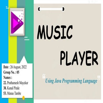 Music Player-1.pptxkkkkskkkkkkskksiisisk | PPT