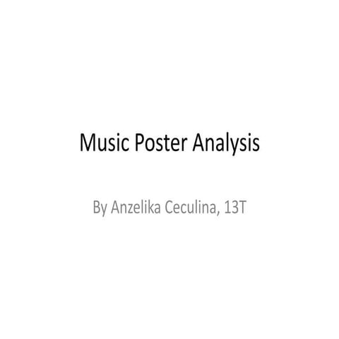 Music poster analysis | PPT