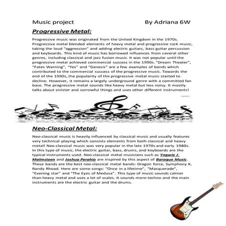 Music project | DOCX | Classical Music | Music