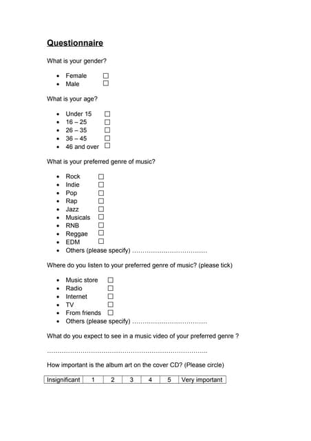 Music magazine paper survey analysis | PDF