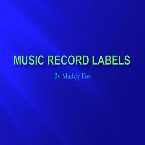 Music Record Labels
