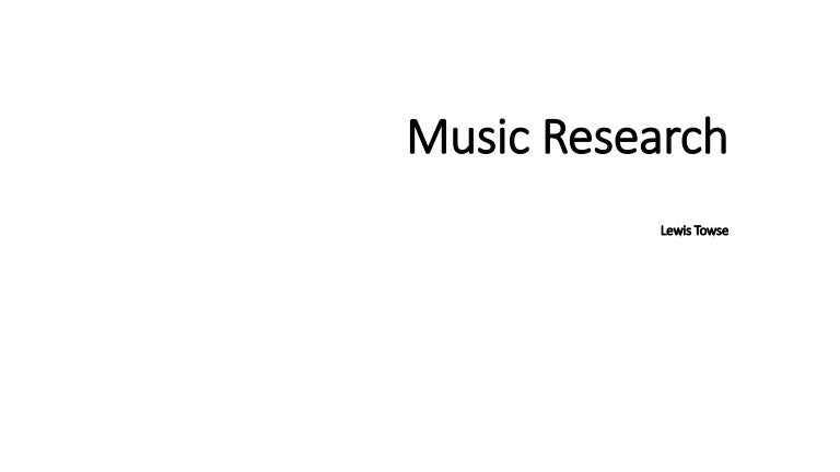 Music research